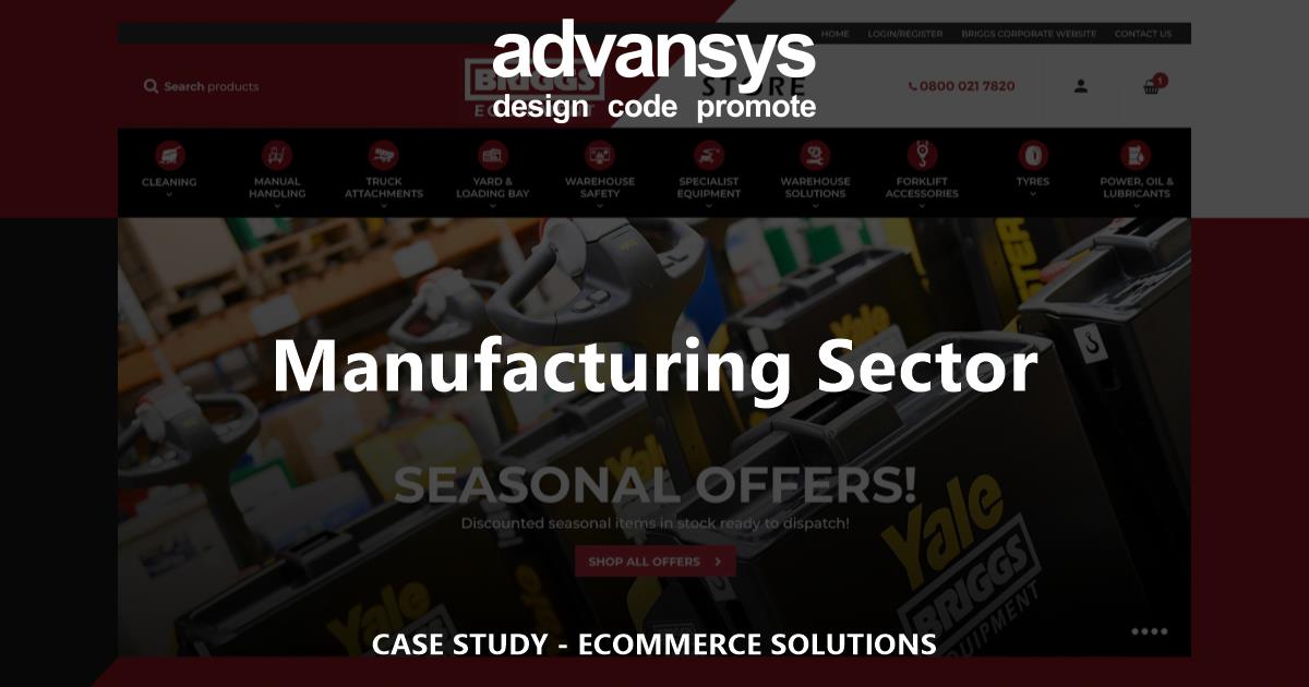 eCommerce website for manufacturing | Advansys