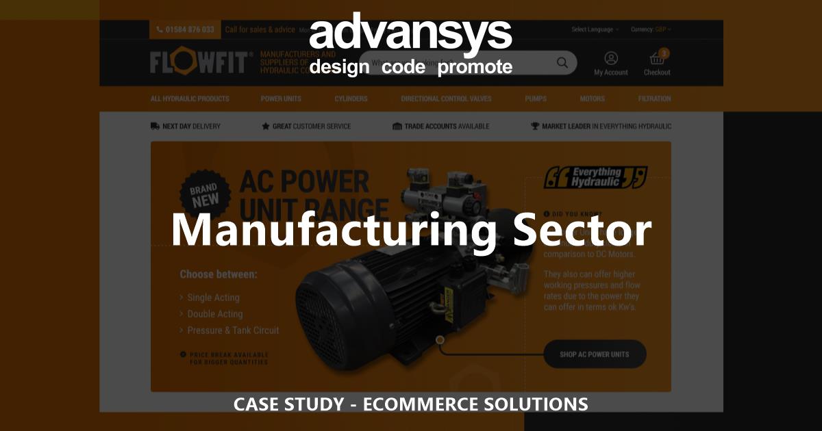 eCommerce solution for Hydraulics | Bespoke e Commerce Websites | Advansys